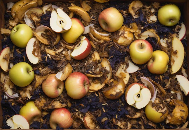 Close Up of Fresh Food Waste in Recycling Bin at Home Stock ...