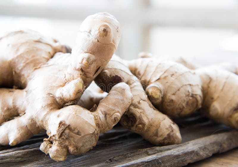 Fresh Ginger on Wood Texture. Stock Photo - Image of food, nature ...