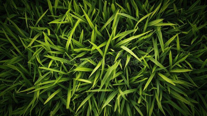 Close-up of Fresh Green Grass with Sharp Blades in a Natural Texture ...