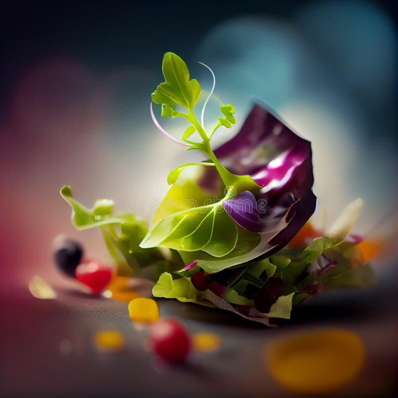 Close Up of a Fresh, Multi Colored Vegetable Meal ,generative AI Stock ...