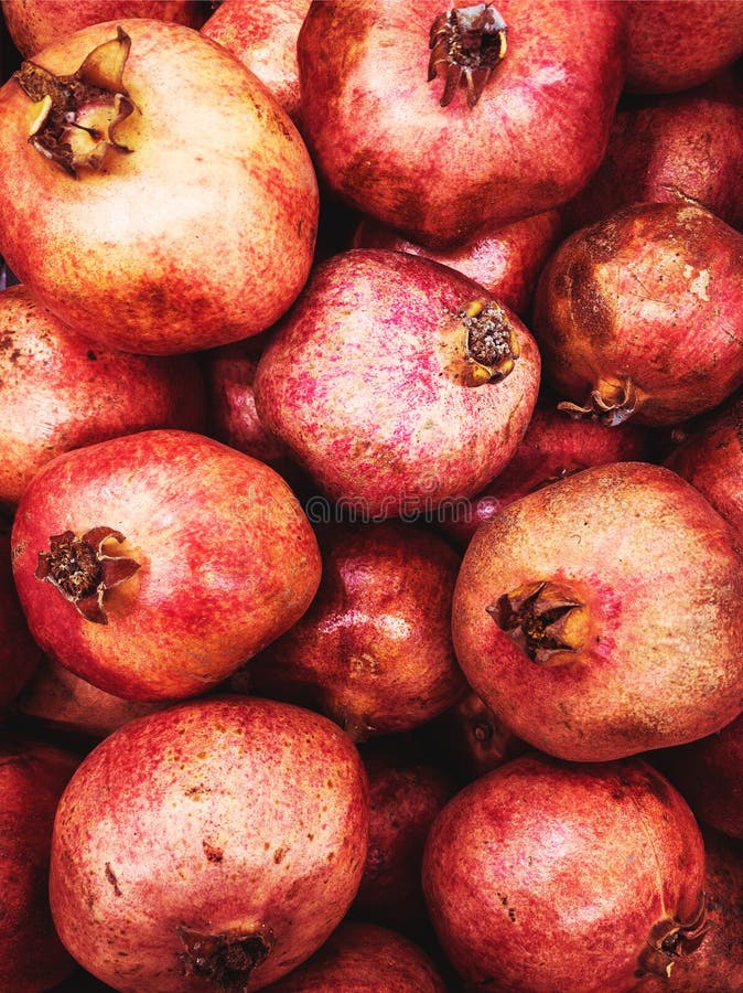 Closeup of Fresh Pomegranates Stock Photo - Image of food, diet: 209546758