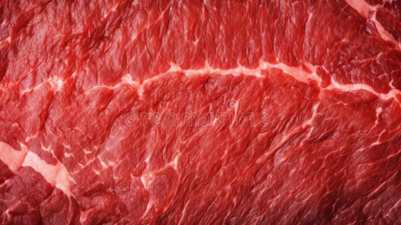 Close-up of Fresh Raw Red Beef Meat Steak Structure. Food Background ...