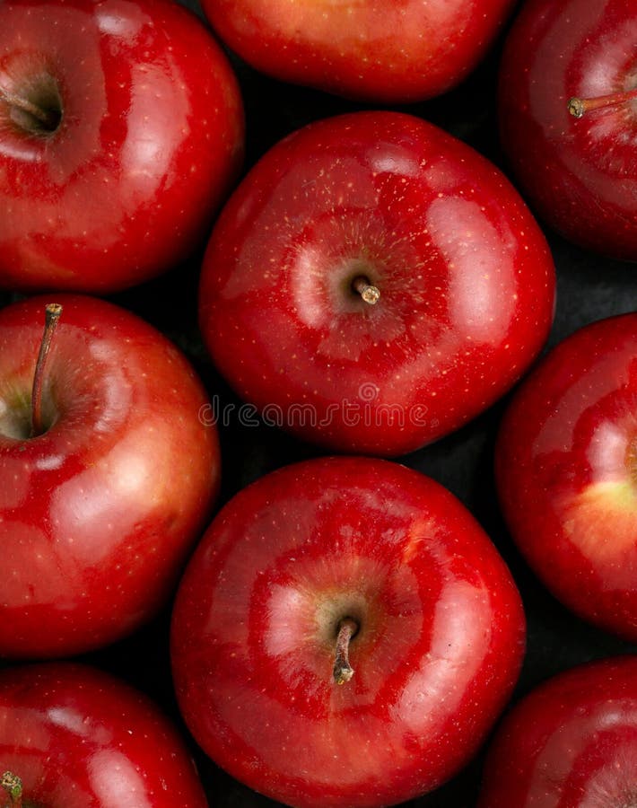Close-up of Fresh Red Apple, Suitable Background Image. Stock Photo ...