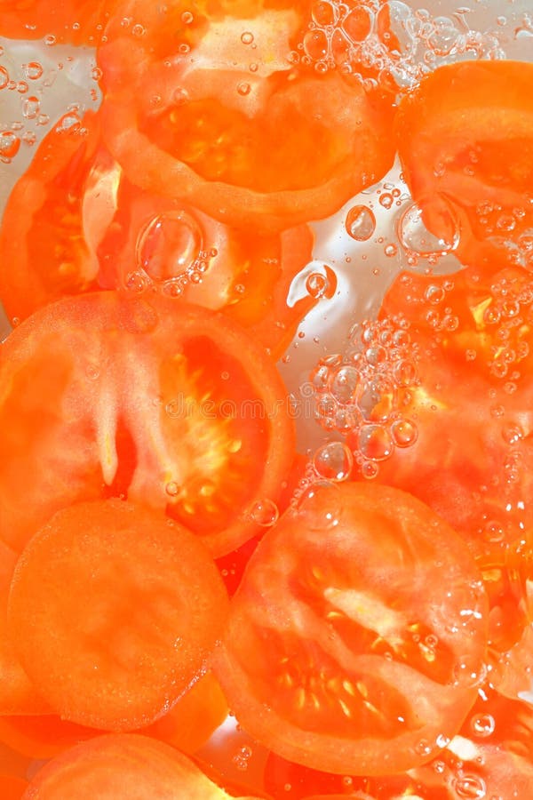 Close-up Fresh Slices of Tomato on White Background. Slices of Tomato ...