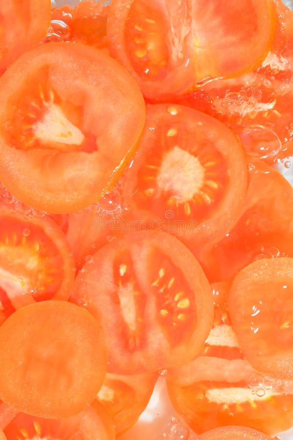 Close-up Fresh Slices of Tomato on White Background. Slices of Tomato ...