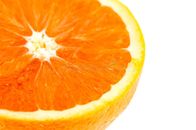 Close Up of Fresh Sunkist Orange Isolated on White Background Stock ...