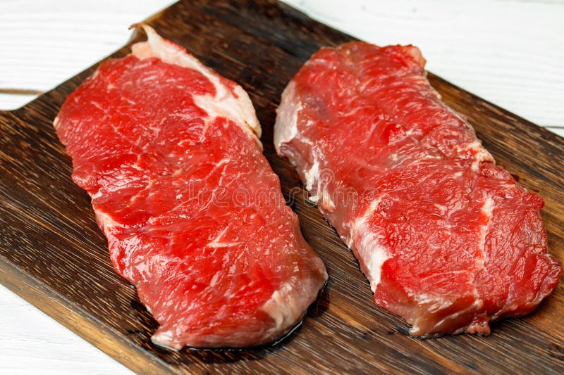 Close Up of Fresh Uncooked Rib Eye Steak Stock Image - Image of ...