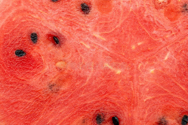 Close-up of Fresh Watermelon Texture with Seeds Visible Stock Photo ...
