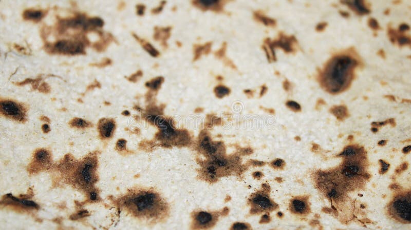 Close-Up of Freshly Cooked Roti or Flatbread with Charred Spots Stock ...