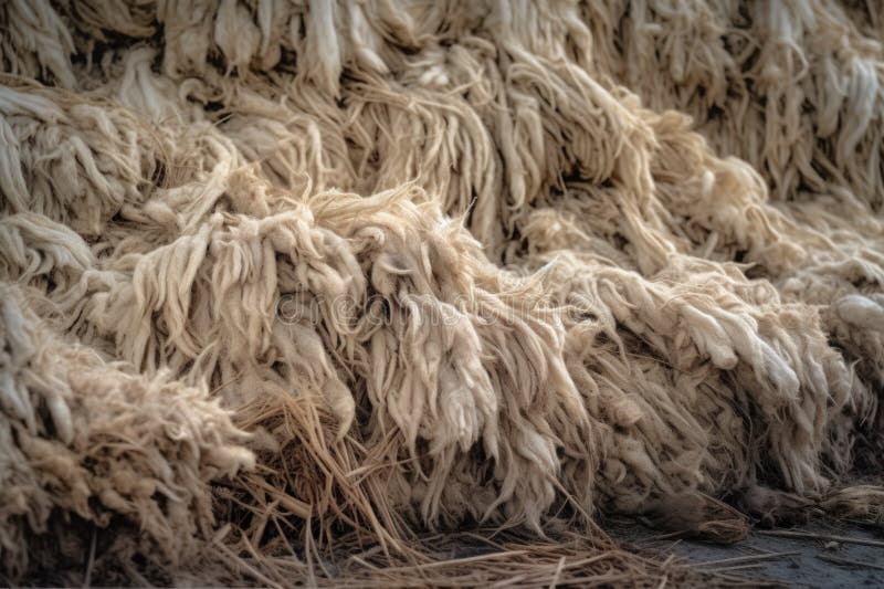 Close-up of Freshly Sheared Wool on Ground Stock Photo - Image of ...