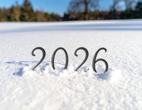 A Close-up of Freshly Written "2026" in Elegant Script on Pristine ...