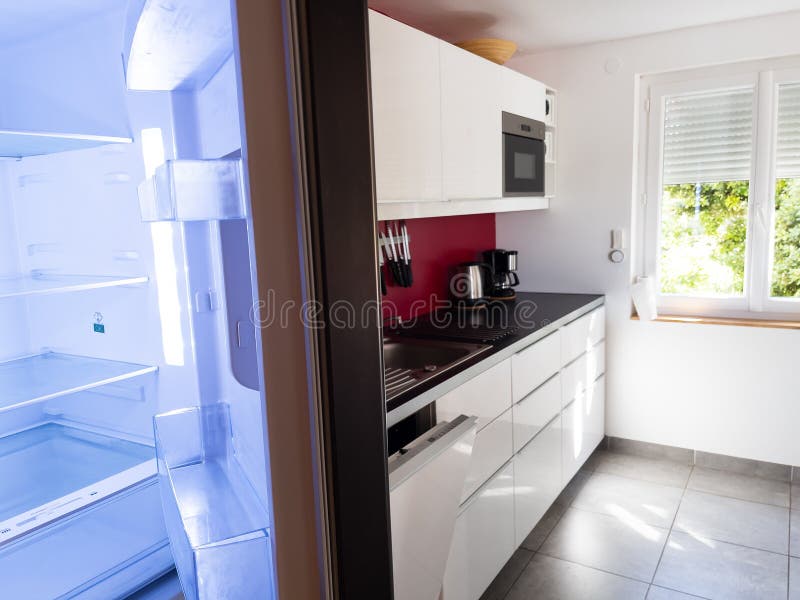 Close up on fridge door stock image. Image of close - 245330475