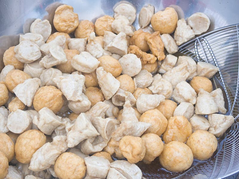 Close up fried fish ball stock photo. Image of meal, sauce - 78616644