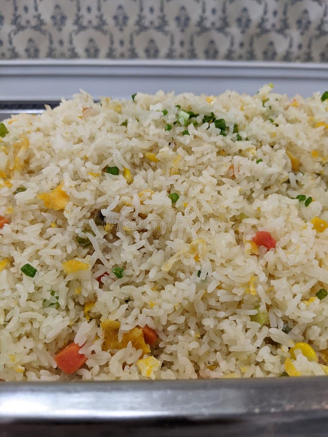 Close Up of Fried Rice with Vegetables and Egg Stock Image - Image of ...