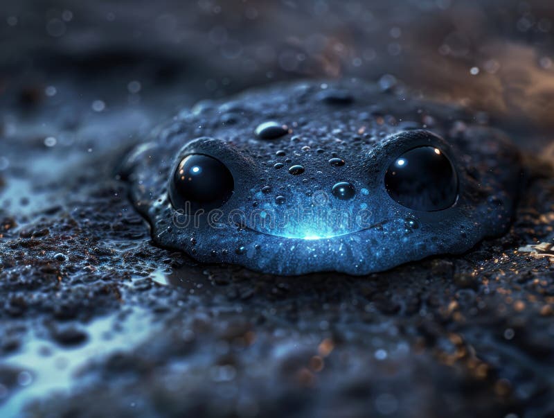 Close-up of a Frog with Water Droplets Stock Illustration ...