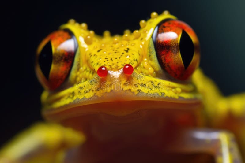 Close-up of Frogs Face, Eyes Focused on Flying Prey Stock Photo - Image ...