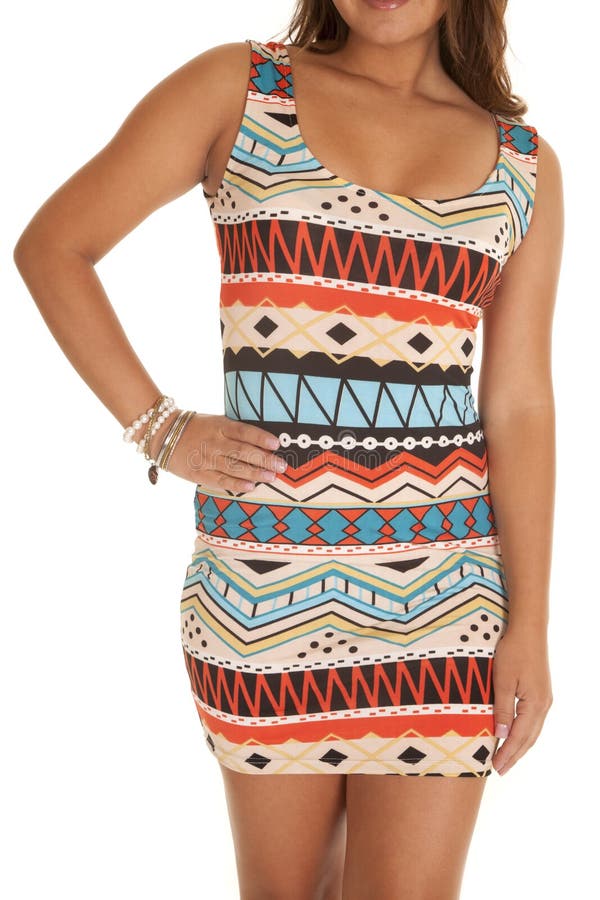 Close up front aztec dress stock image. Image of gorgeous - 44205315