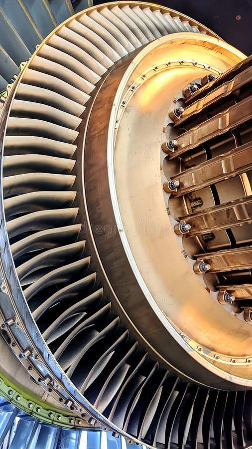 A Close-up of an Old Aircraft Engine Showing Rust and Breakage. Visible ...