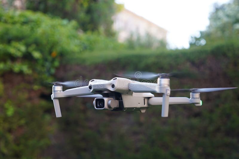 Close Up Front Sensors and Camera Detail 20Mpixels. Compact Drone ...