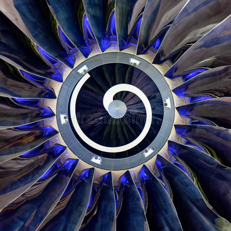 Close-up Front View of a Jet Engine Stock Photo - Image of engine ...