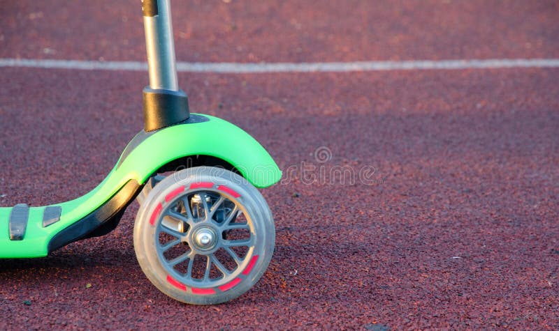 Close-up of the Front Wheels Scooter Stock Image - Image of small ...