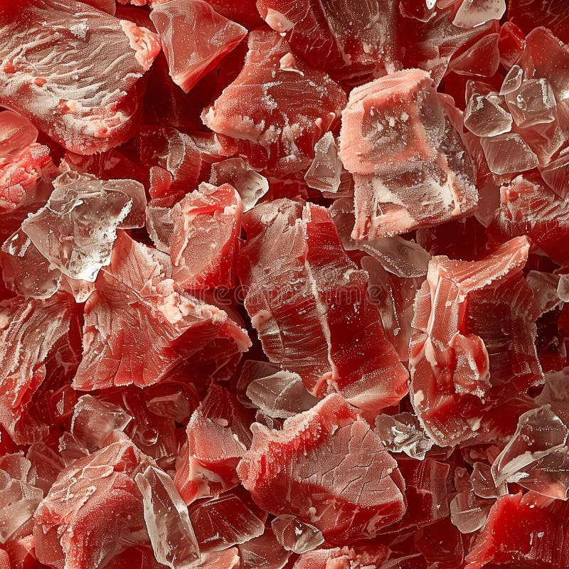 Close-Up of Frozen Raw Beef Cubes Stock Image - Image of fresh, texture ...