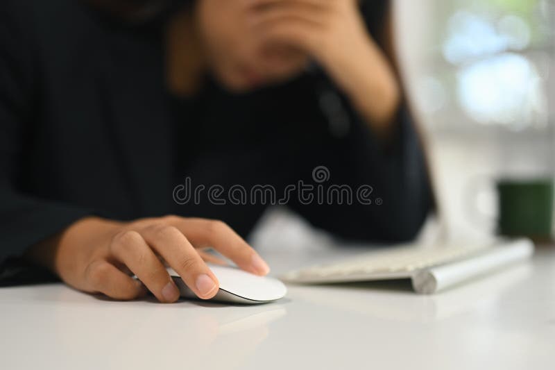 Close Up of Frustrated Employee Experiencing Workplace Stress at ...