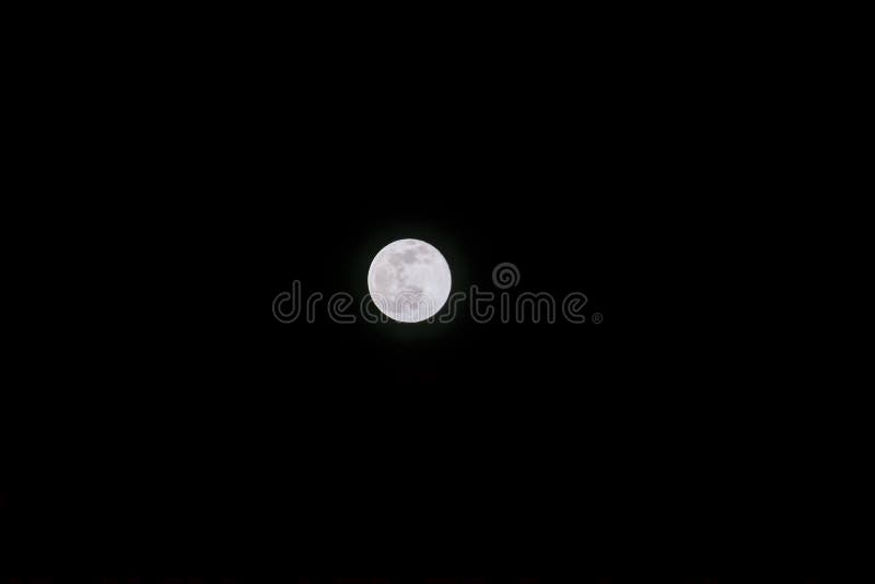A Full Moon at Night Time on Clear Sky Stock Photo - Image of light ...