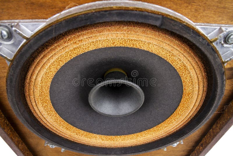 Close Up of Full Range Driver in Vintage Speaker Stock Image - Image of ...