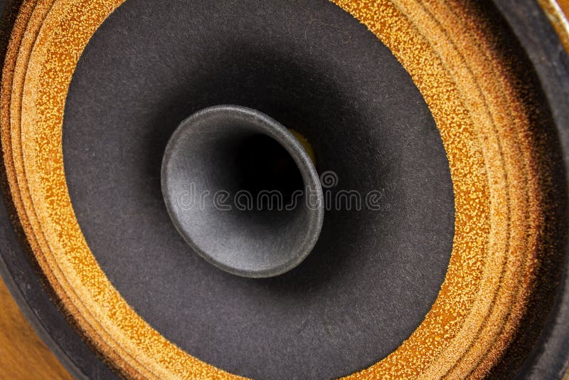 Close Up of Full Range Driver in Vintage Speaker Stock Image - Image of ...
