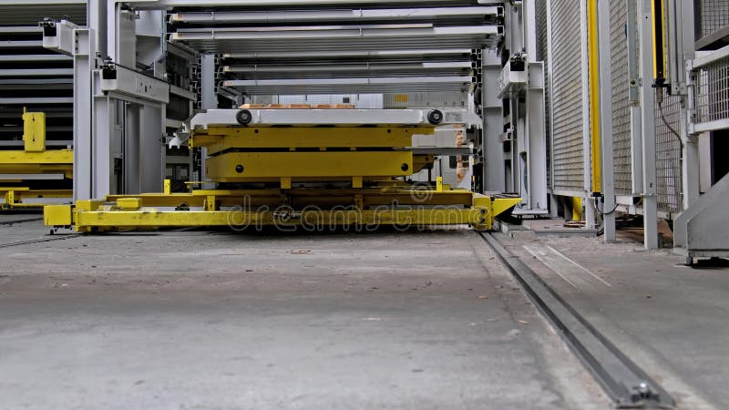 Close-up of Fully Automated Warehouse System Moving Stock Video - Video ...