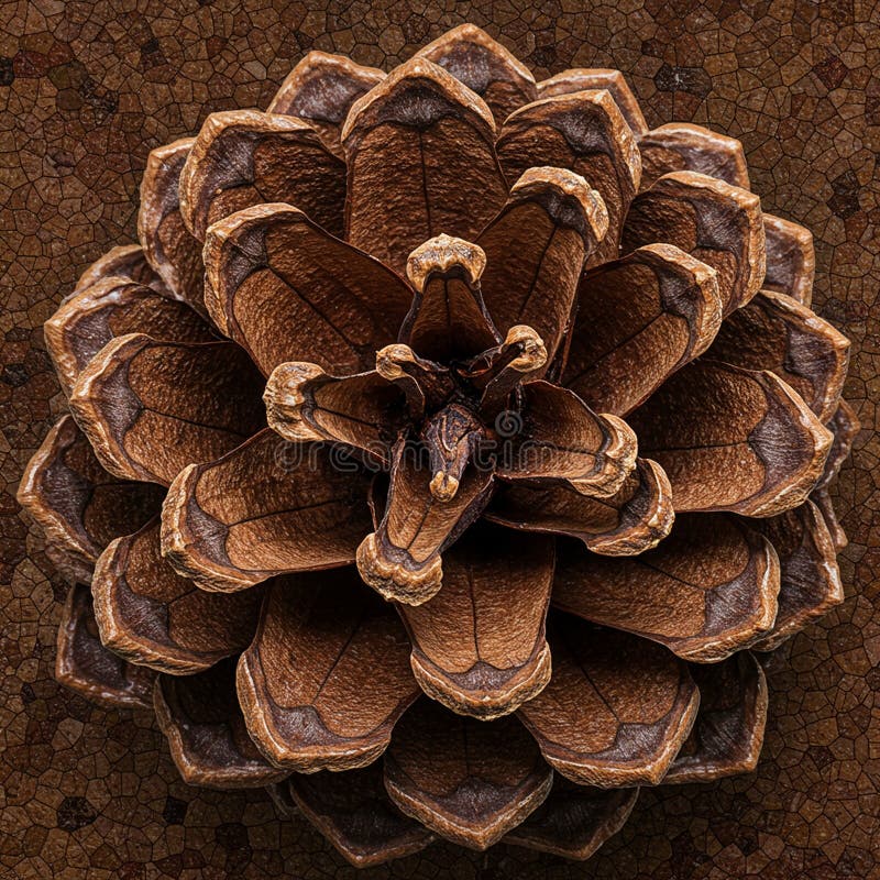 Close-up of a Fully Opened Pine Cone, Featuring Overlapping, Textured ...
