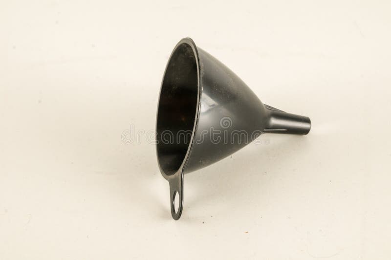 Close-up of Funnel, Object, Metal, White, Old, Black, Illustration ...