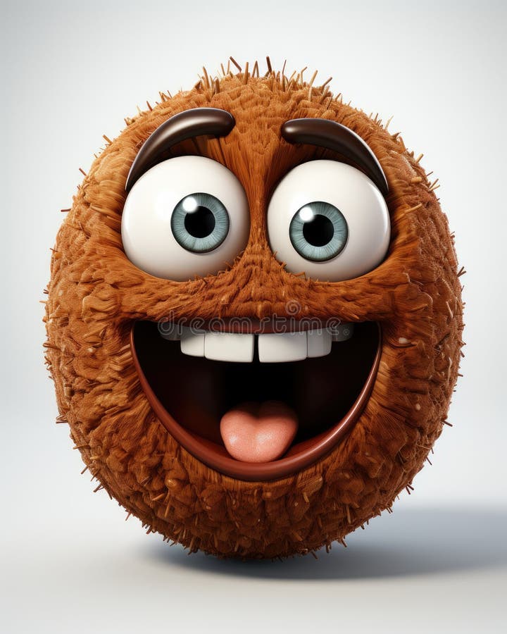 A Close Up of a Furry Ball with a Big Smile. Generative Ai Stock Image ...
