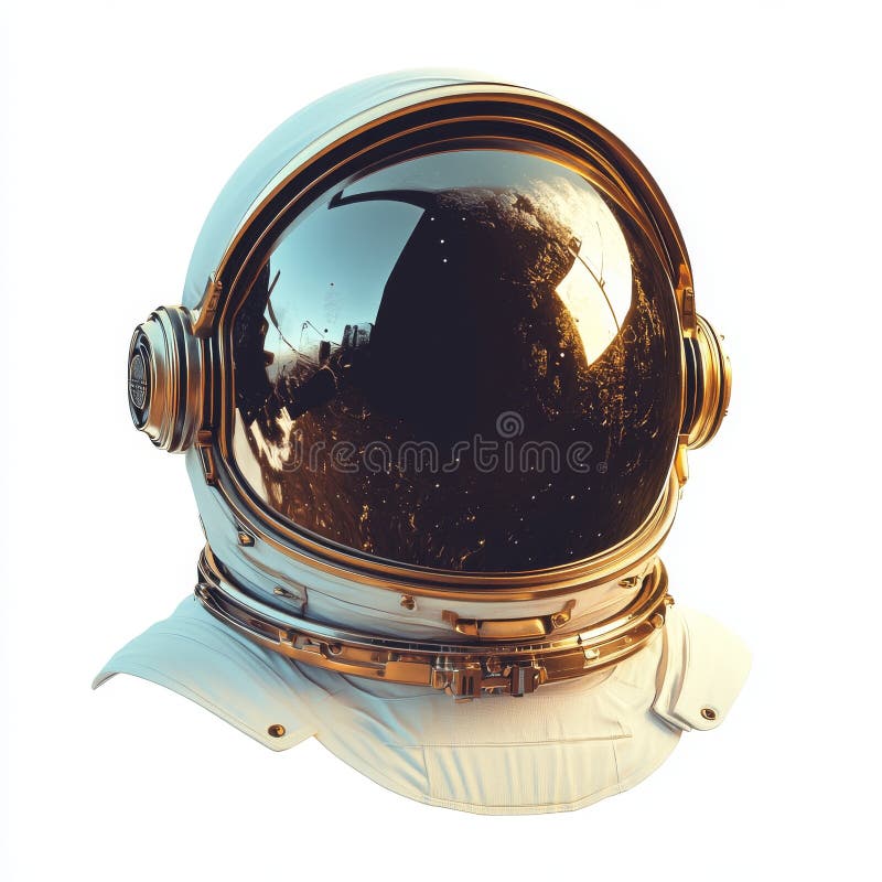 A Close-up of a Futuristic Astronaut Helmet, Featuring a Space ...