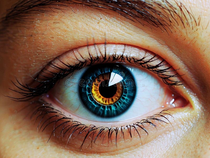 Close Up of Futuristic Augmented Eye - Future Technology Concept. Stock ...