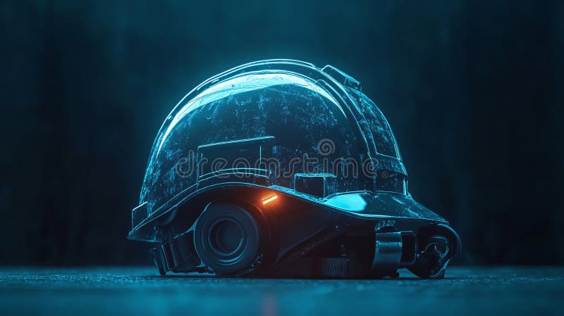 Futuristic Hard Hat Safety Gear Sci Fi Construction Helmet Design AI ...