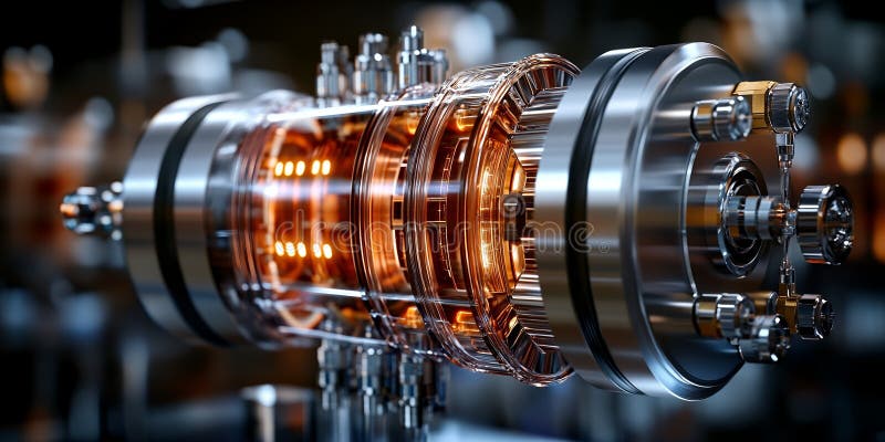 Closeup of a Futuristic Engine Stock Illustration - Illustration of ...