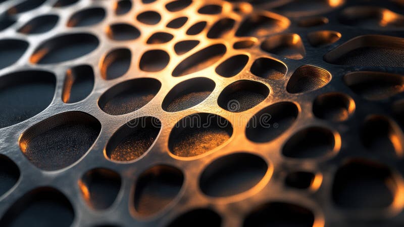 A Close-up of a Futuristic Metallic Surface with an Intricate ...