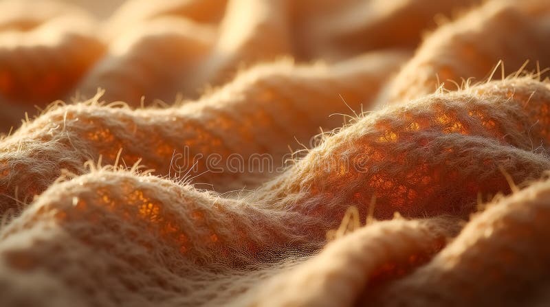 Close Up of a Fuzzy Brown Fabric Stock Photo - Image of surface ...