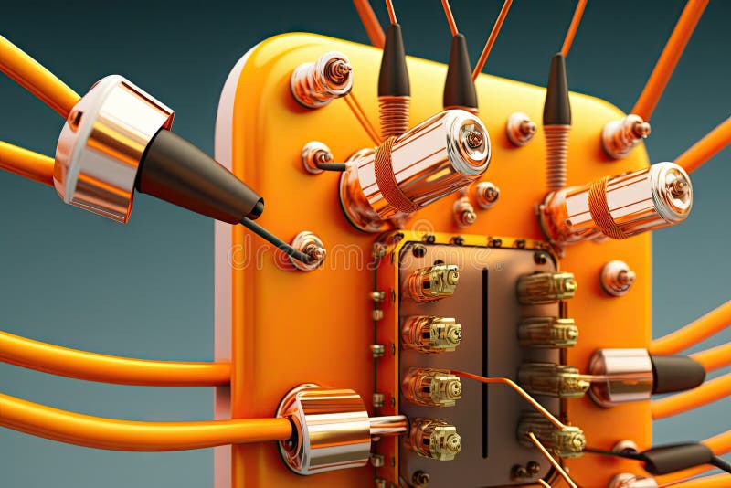 Close-up of 5g Antenna, with Cables Connecting To Device Stock ...