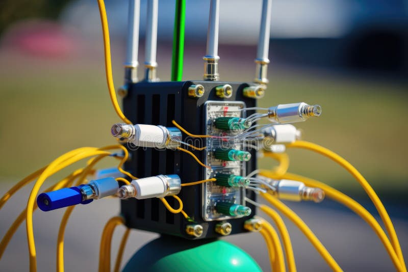 Close-up of 5g Antenna, with Cables and Connectors Visible Stock ...