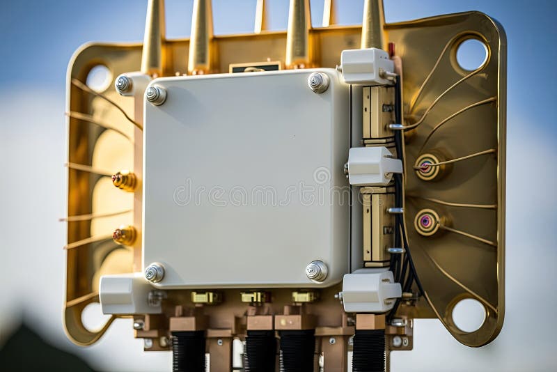 Close-up of 5g Antenna, with Cables and Hardware Visible Stock ...