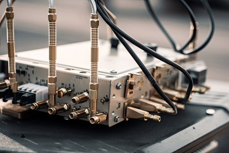 Close-up of 5g Antenna, with Cables and Other Hardware Visible Stock ...