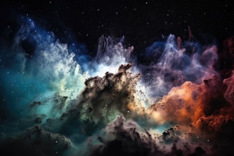 Close-up of Galaxy with Stars and Nebulas in the Background Stock ...