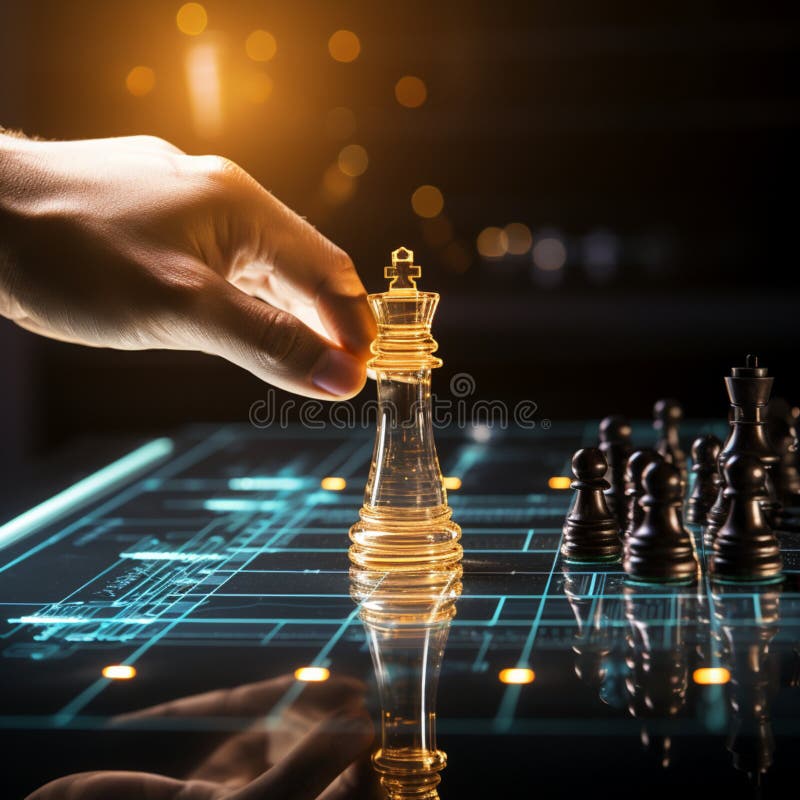 Close-up of a Game of Chess Technology Design Display Business ...