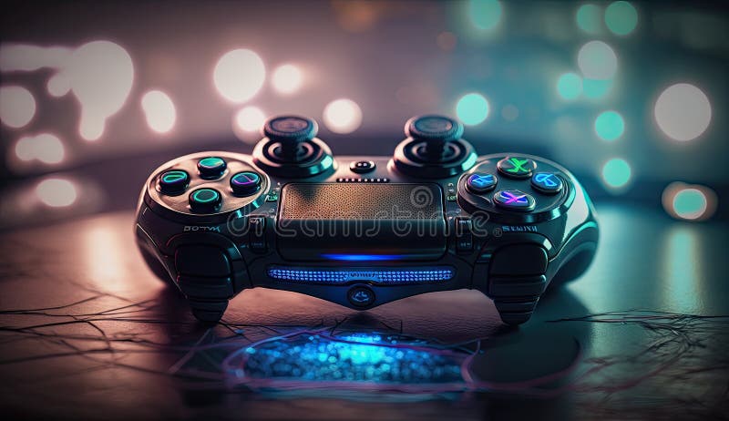 Close Up of the Game Controller Stock Illustration - Illustration of ...