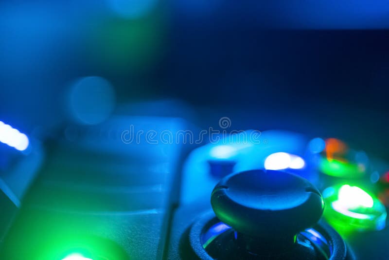 Close Up of a Game Controller Right Stick with Rgb Lighting Stock Photo ...