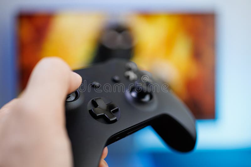 A Close-up of the Game Controller S Control Buttons Stock Image - Image ...