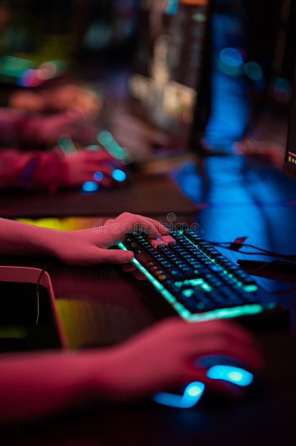 Glowing Keyboard stock photo. Image of future, background - 16287374